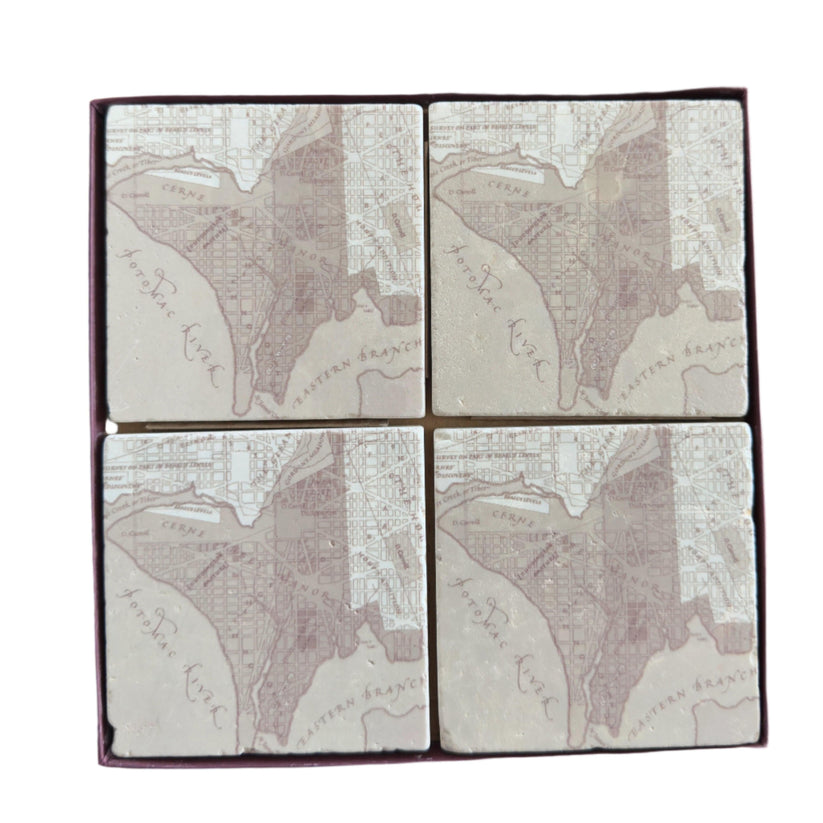 Marble Tile Map Coasters | United States Capitol Historical Society ...